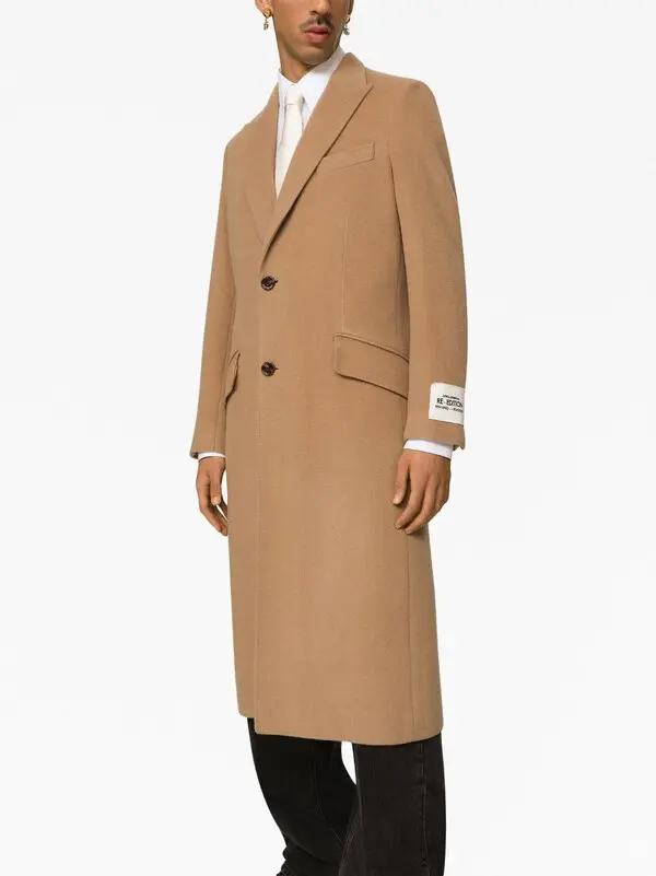 Dolce & Gabbana Single-breasted Wool Coat - Neutrals