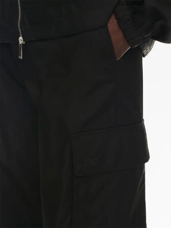 Off-White Mid-rise Cargo Trousers - Black