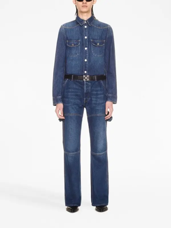 Off-White Long-sleeve Denim Shirt