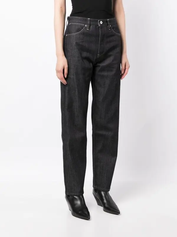 JIL SANDER Contrast-stitching Cotton Jeans - Blue