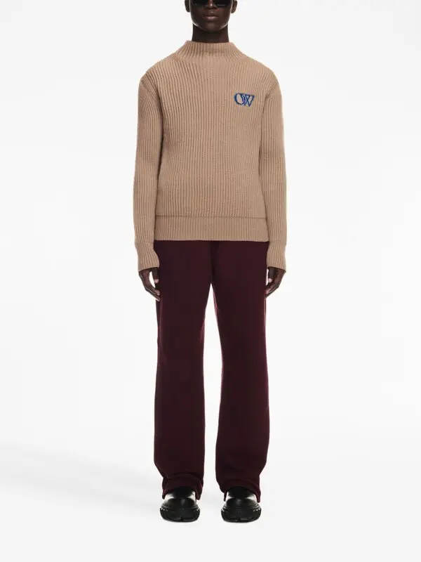 Off-White Logo-intarsia Wool Jumper
