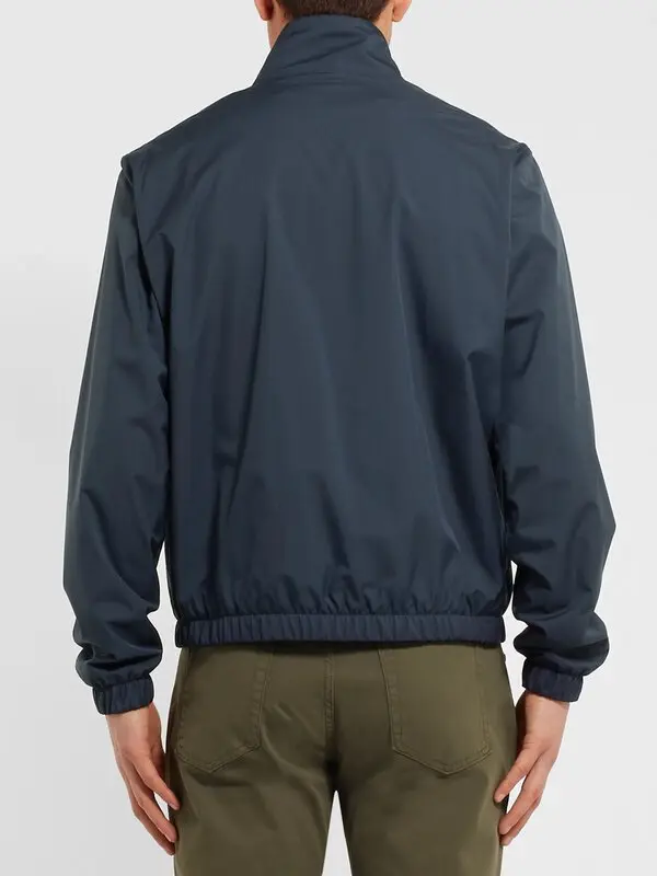 Loro Piana Reversible Windmate Storm System Shell And Cashmere Bomber Jacket - Blue