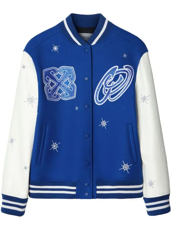Off-White Bling Stars Bomber Jacket - Blue