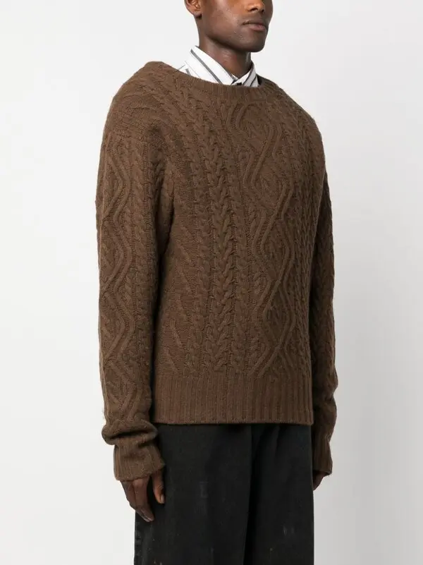 Martine Rose Cable-knit Jumper - Brown