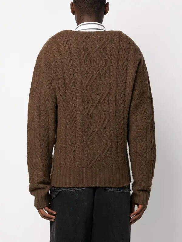Martine Rose Cable-knit Jumper - Brown