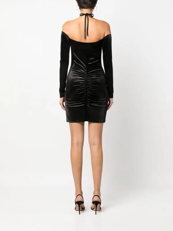 Versace Logo-plaque Cut-out Minidress