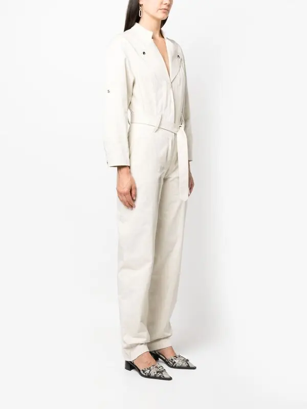 IRO PARIS Press-stud Collar Belted Tapered Jumpsuit
