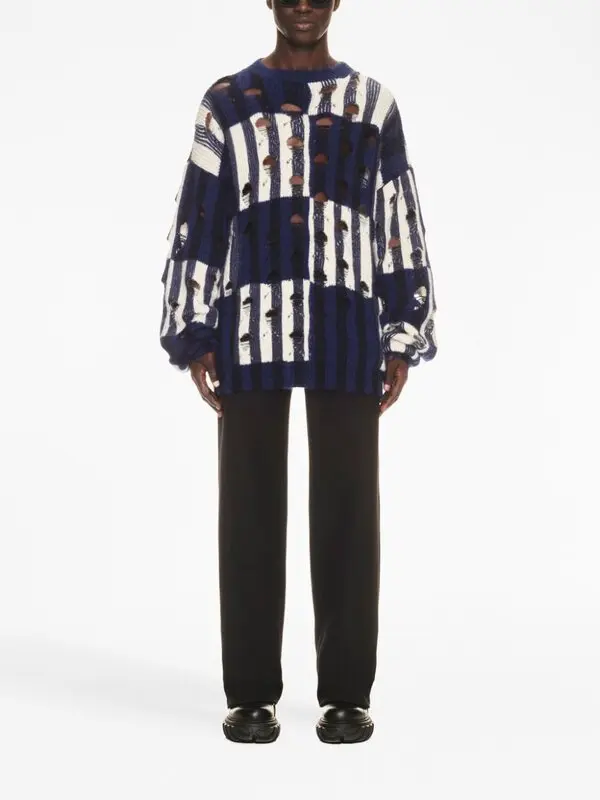 Off-White Shibori Distressed Knitted Jumper