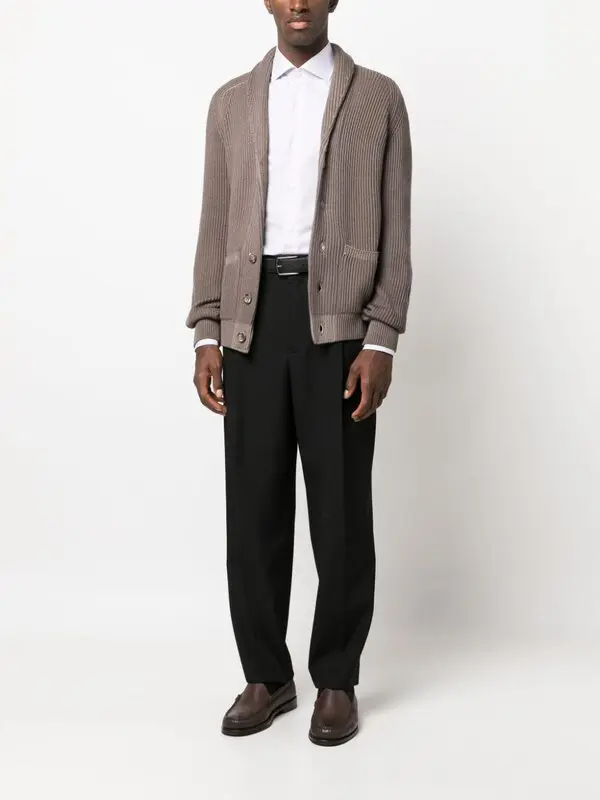FINAMORE 1925 Striped Long-sleeve Cotton Shirt