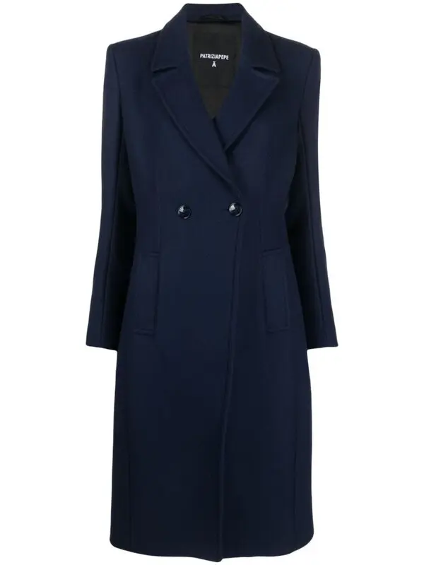 Patrizia Pepe Double-breasted Wool-blend Coat