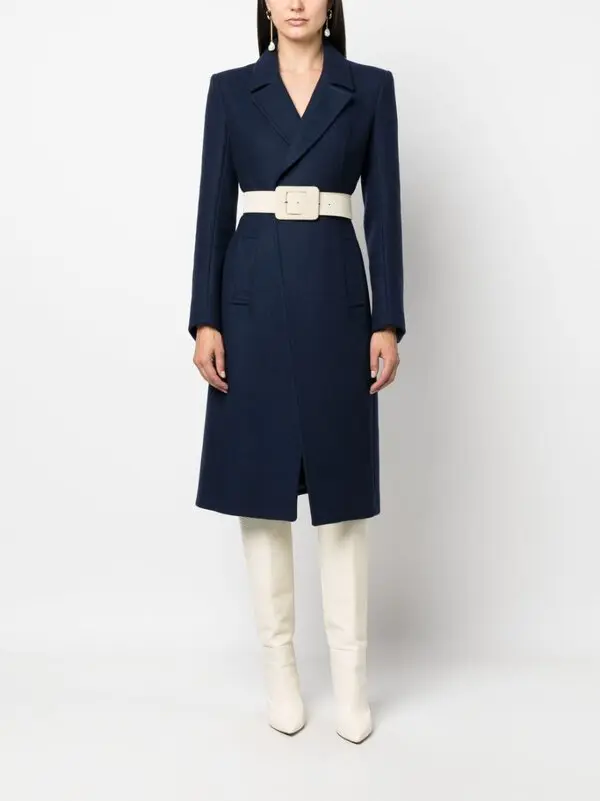 Patrizia Pepe Double-breasted Wool-blend Coat