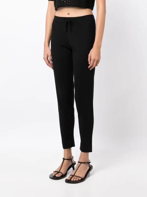 Cashmere In Love Jana Fine-knit Track Pants - Black