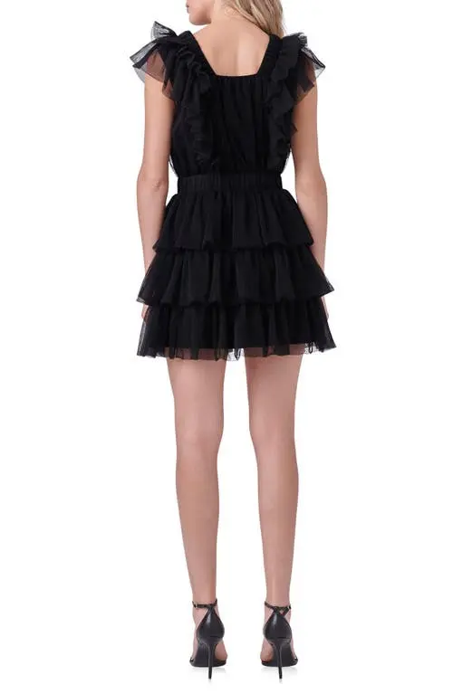 Endless Rose Tiered Ruffle Tulle Minidress