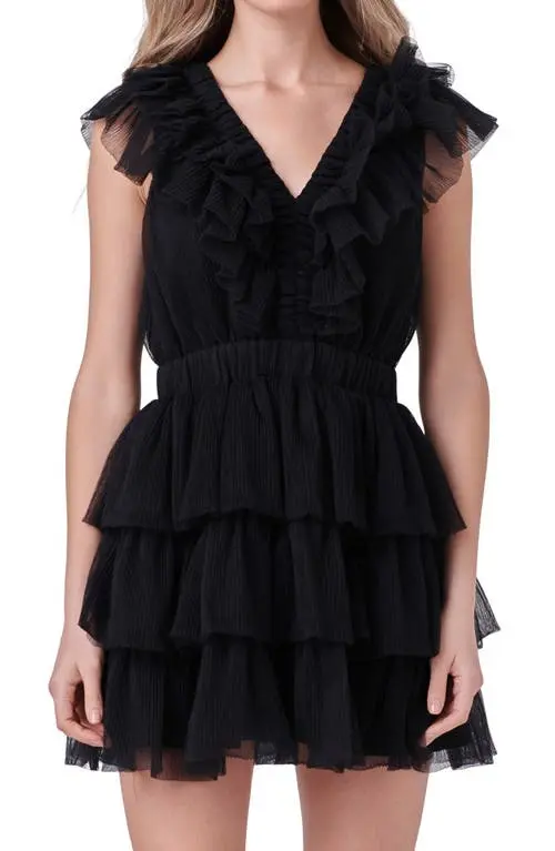 Endless Rose Tiered Ruffle Tulle Minidress
