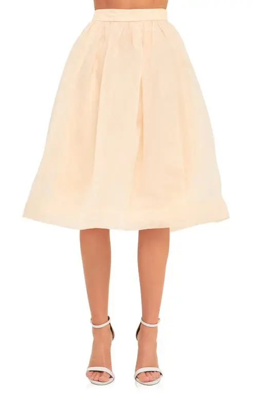 Endless Rose Organza Fit & Flare Midi Skirt