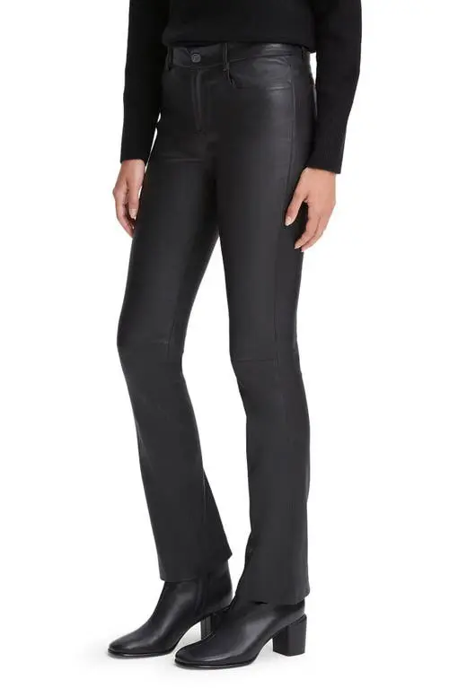 Vince Stretch Bootcut Leather Pants