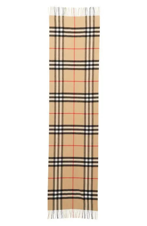 Burberry Giant Check Washed Cashmere Scarf - Archive Beige