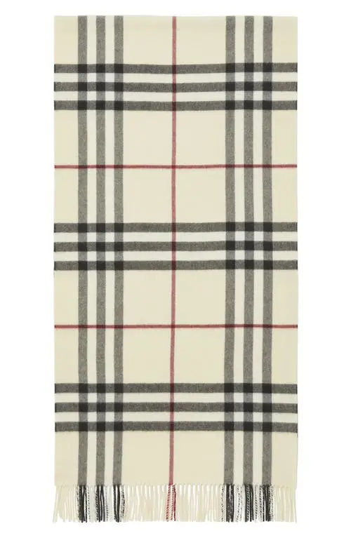 Burberry Giant Check Washed Cashmere Scarf - Stone