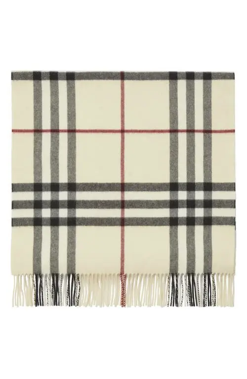 Burberry Giant Check Washed Cashmere Scarf - Stone