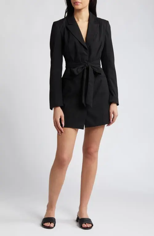 Topshop Long Sleeve Blazer Mini Dress
