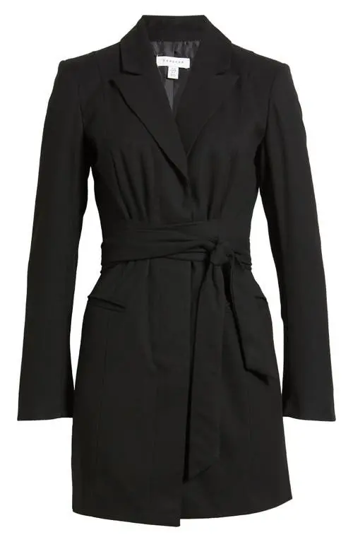 Topshop Long Sleeve Blazer Mini Dress