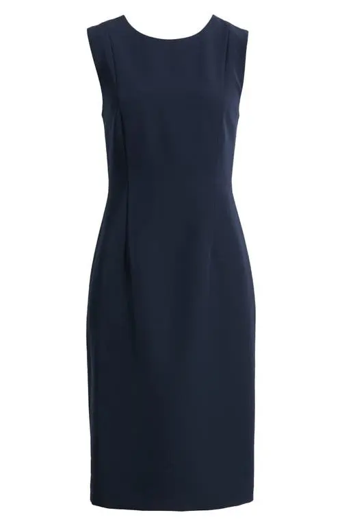 Kobi Halperin Meridian Twill Sheath Dress - Navy