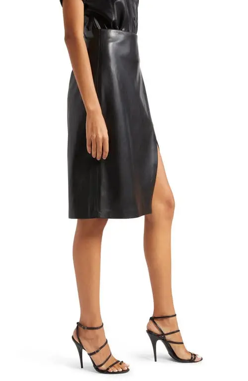 Alice + Olivia Siobhan Faux Leather Skirt