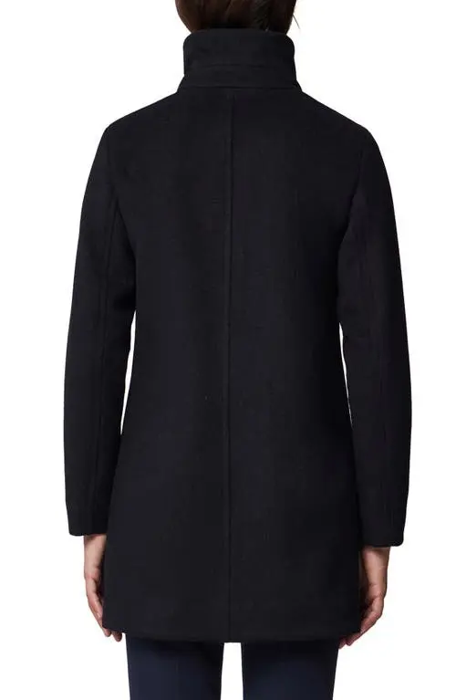 Soia & Kyo Abbi Wool Blend Coat With Quilted Puffer Bib