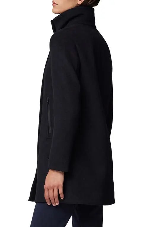 Soia & Kyo Abbi Wool Blend Coat With Quilted Puffer Bib