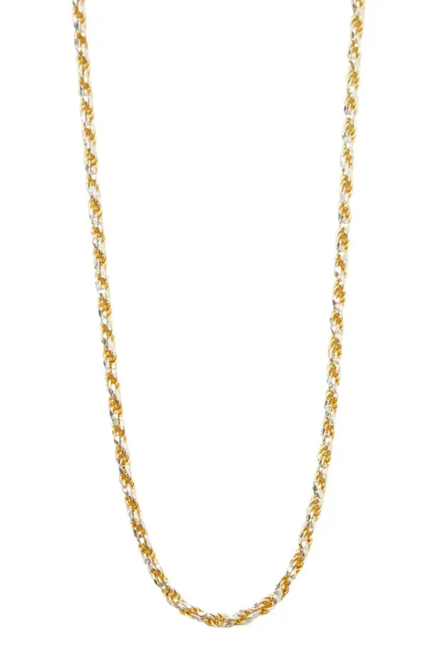 Argento Vivo Rope Chain Necklace - Gold