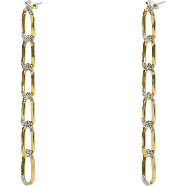 Argento Vivo Chain Link Drop Earrings - Gold
