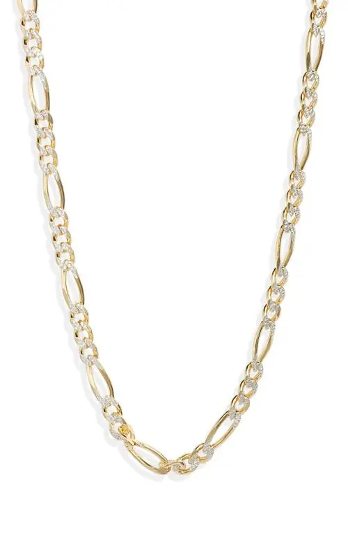 Argento Vivo Diamond-cut Figaro Chain Necklace - Gold