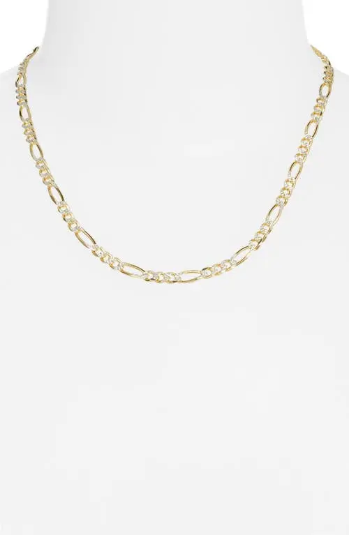 Argento Vivo Diamond-cut Figaro Chain Necklace