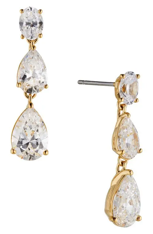 Nadri Chiara Cubic Zirconia Drop Earrings - Gold