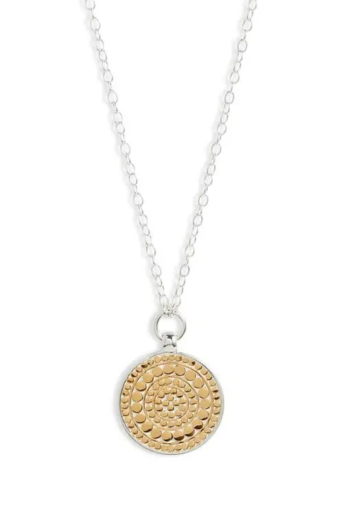 Anna Beck Reversible Two-tone Medallion Pendant Necklace - Two Tone