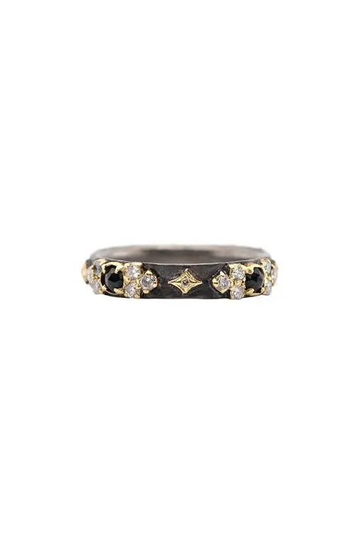 Armenta Old World Diamond & Sapphire Band Ring - Silver