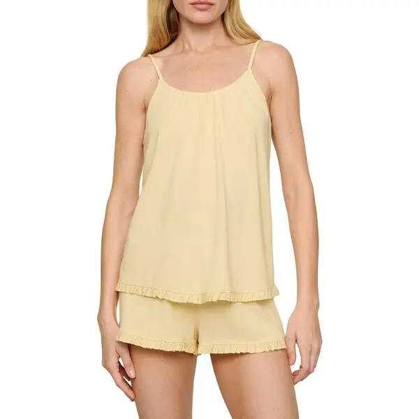 Eberjey Gisele Ruffle Trim Short Pajamas - Sunrise