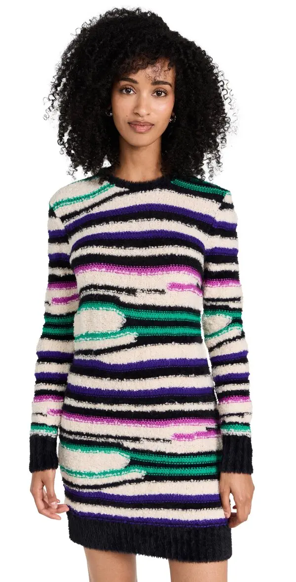 Amur Lorelle Teddy Mini Dress In Multi Color Teddy - 75% Off | Editorialist