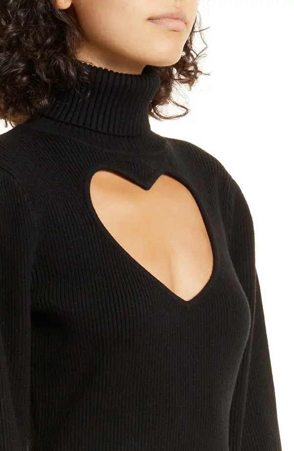 farm rio black heart shaped neckline mini dress Latina Scarf Black Mini Dress by Farm Rio main image 1