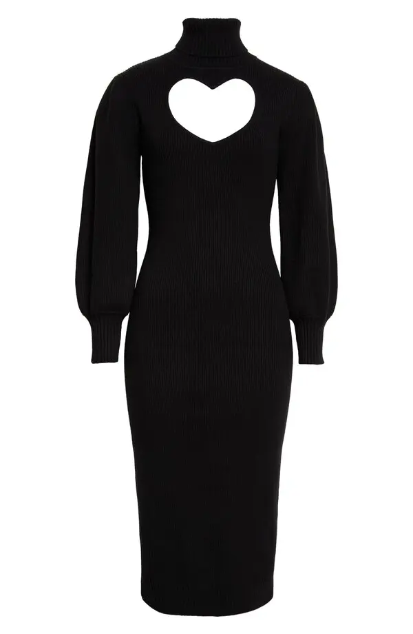 princess polly baby blue dress Black Dress with Heart Cut Out