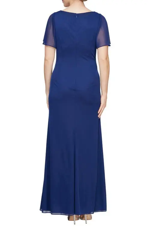 green emerald velvet dress Alex Evenings 8232966 main image 0