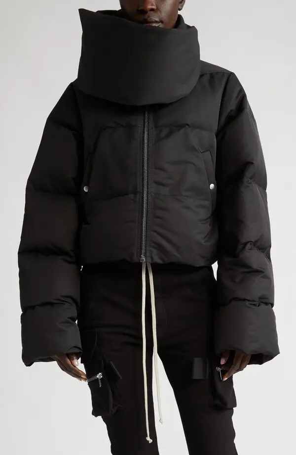 ジャケット・アウター Rick Owens Funnel Neck Puffer Jacket Rick Owens Funnel Neck Puffer Jacket In Black - 70% Off | Editorialist