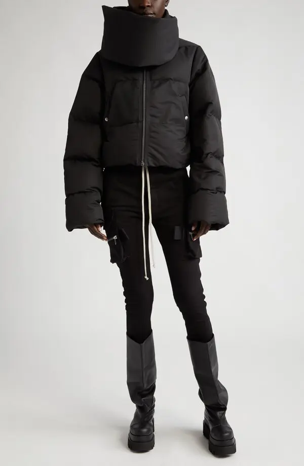 Rick Owens Funnel Neck Puffer Jacket