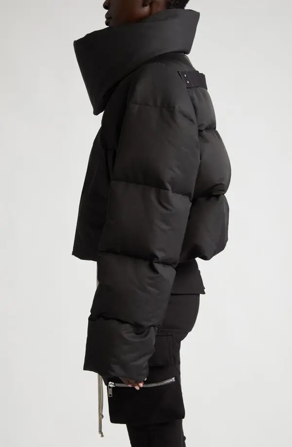 Rick Owens Funnel Neck Puffer Jacket In Black - 70% Off | Editorialist