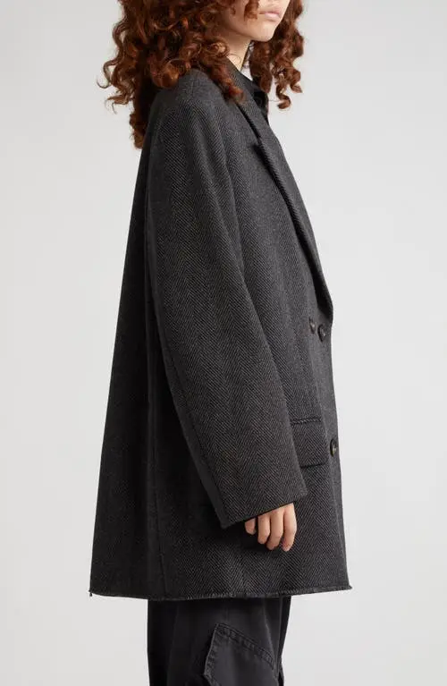Acne Studios Okilly Wool Blend Herringbone Blazer