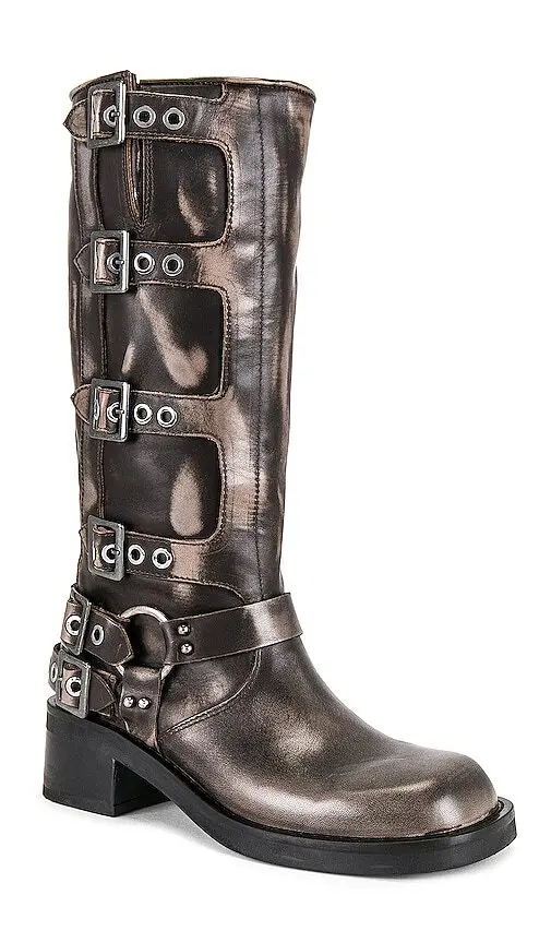 Steve Madden Rocky Boots Black Distressed Editorialist