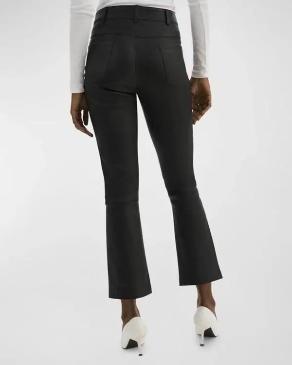 LAMARQUE Faris Leather Cropped Bootcut Pants