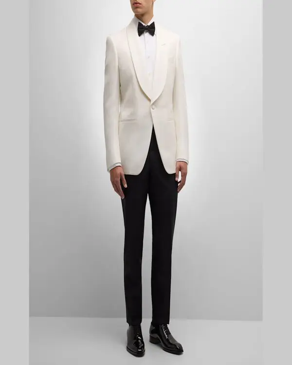 Tom Ford Atticus Shawl Cocktail Jacket Ivory Editorialist