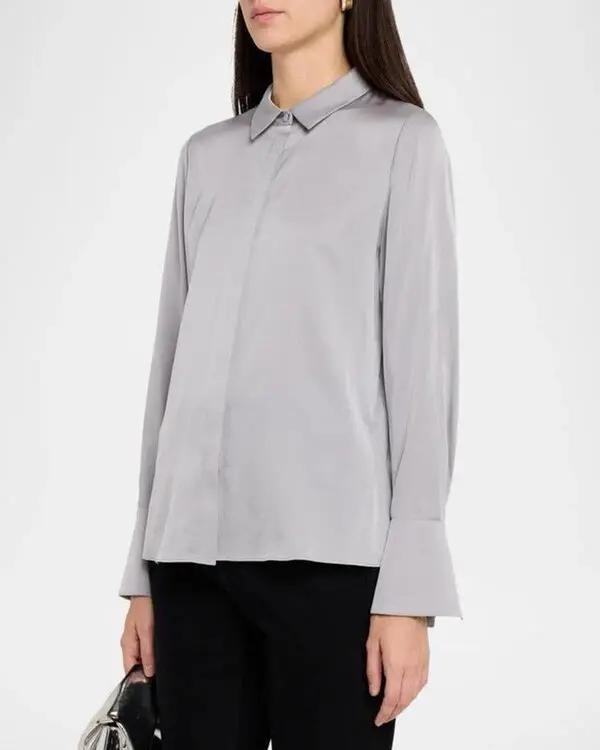 Kobi Halperin Larissa Button-down Blouse - Sleet