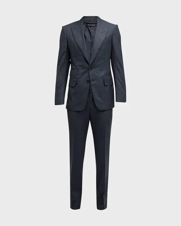 TOM FORD Shelton Micro-hopsack Suit - Ink Blue
